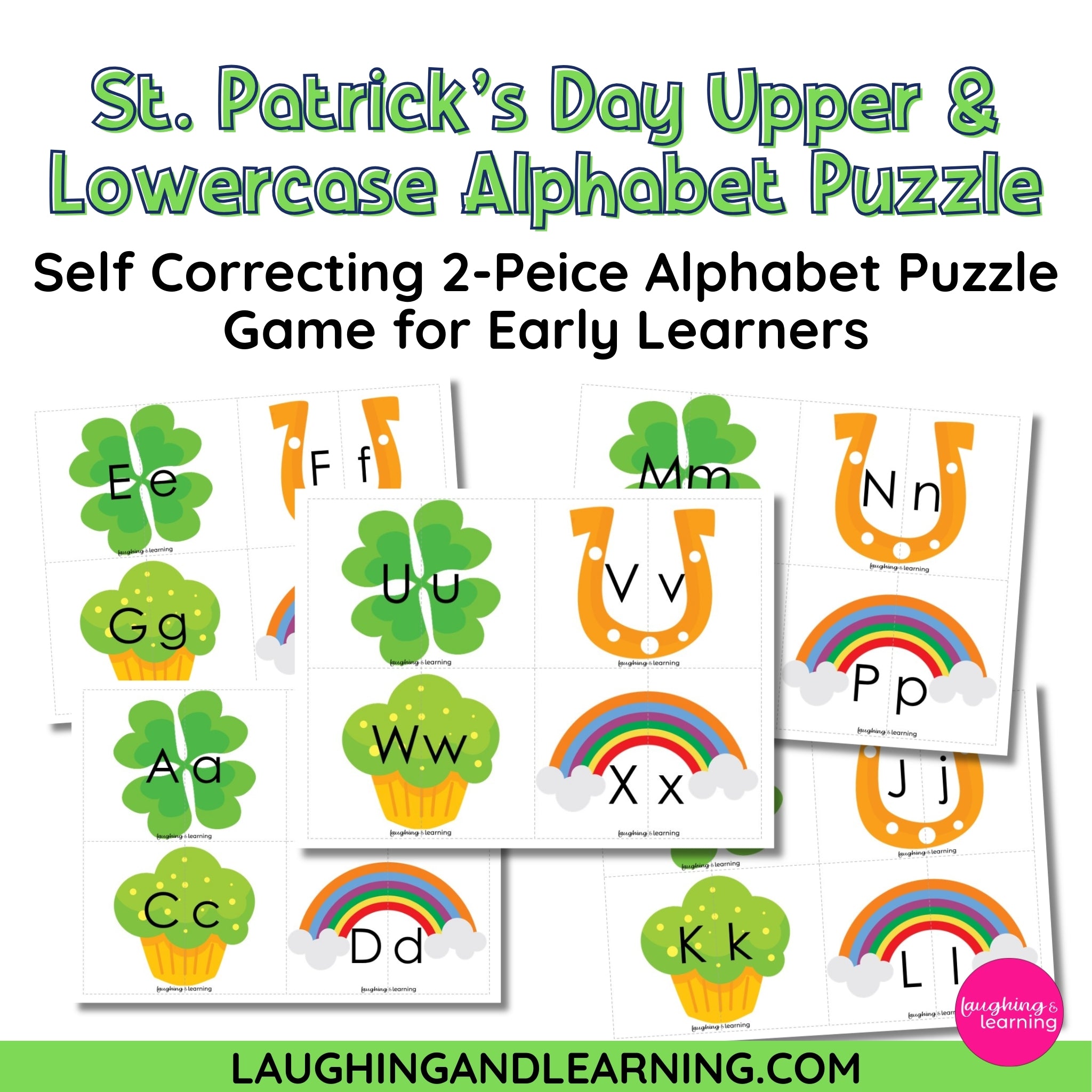 St. Patrick's Day Uppercase & Lowercase Alphabet Puzzle - Puzzle Game ...