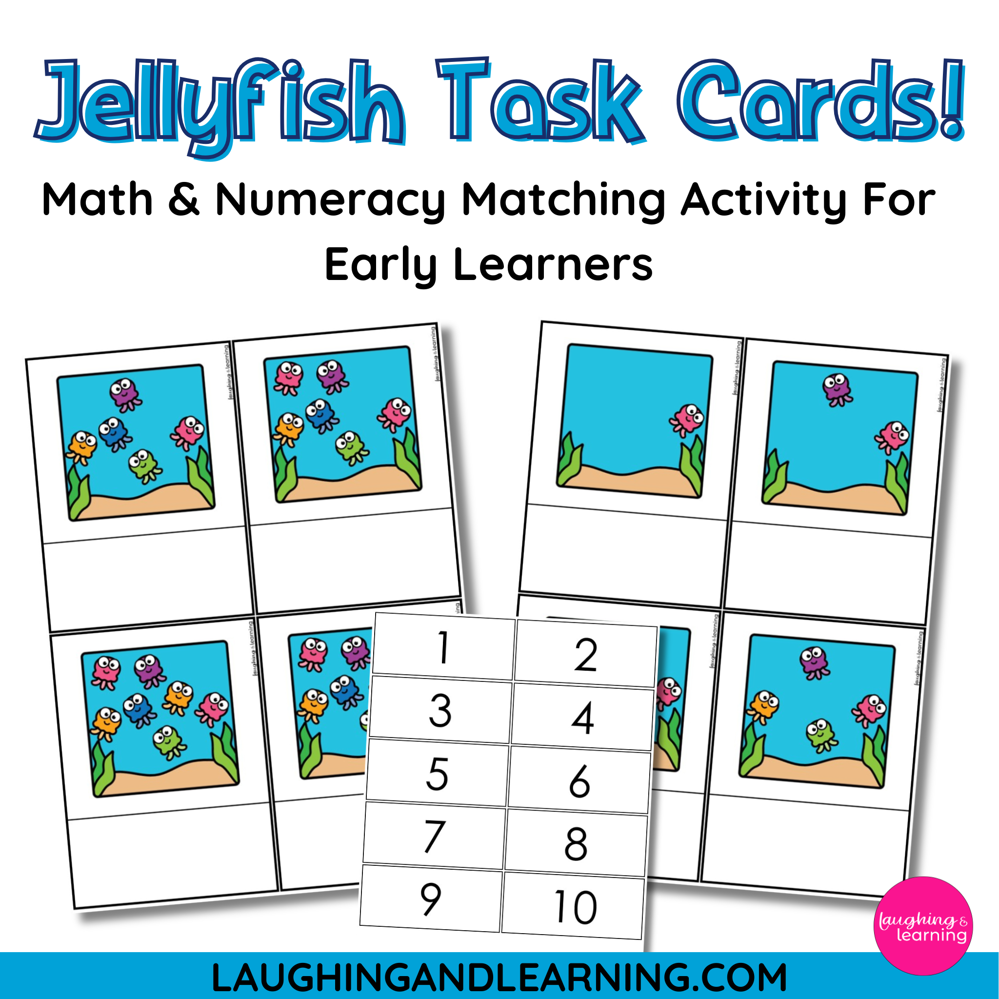 Counting Jellyfish Number Task Cards - Math & Numeracy Activity ...