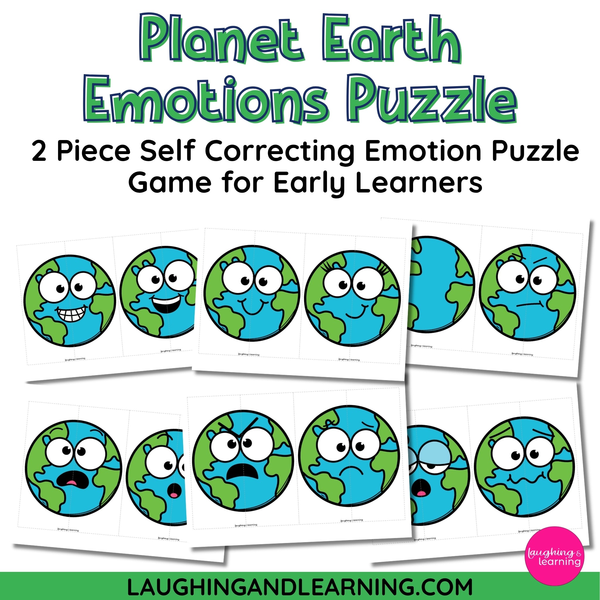 Earth Emotions Puzzle - 2 Piece Self Correcting Emotion Puzzle Game ...